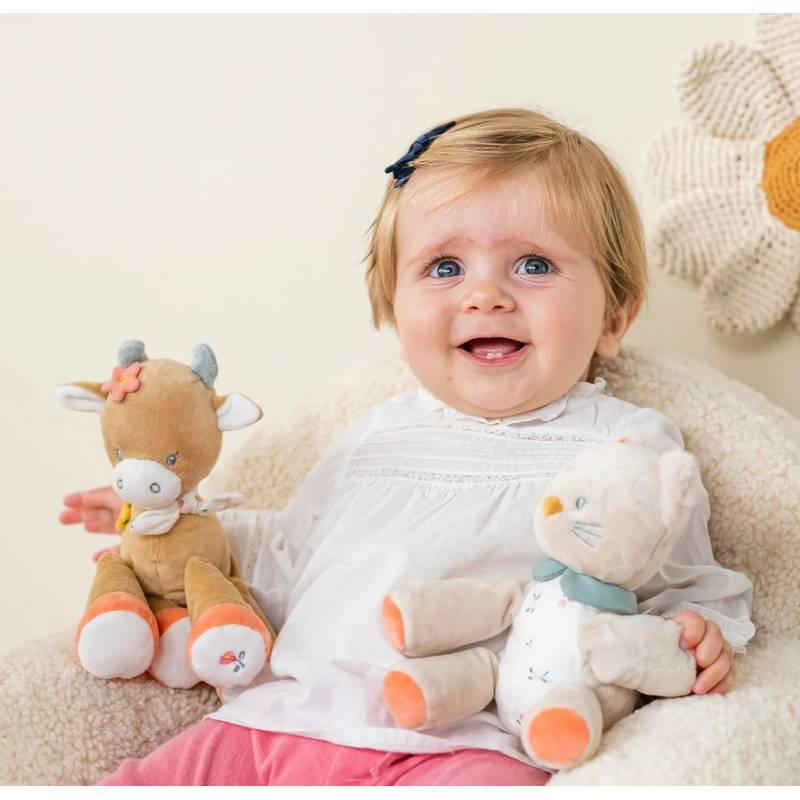 Mini Peluche avec Hochet Vache Mila