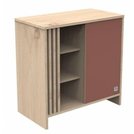 Commode 1 Porte 3 Niches Tokyo Terracotta