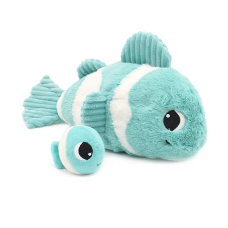 Peluche Bigou le Poisson Clown Maman et son bébé Bleu